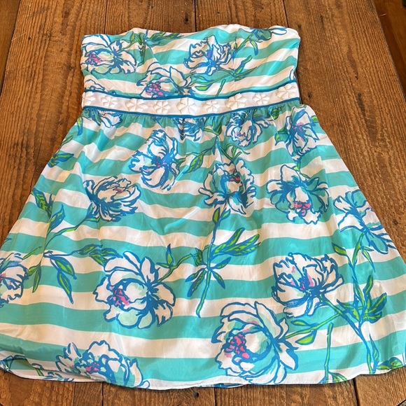 Lilly Pulitzer | Dresses | Lilly Pulitzer Shorly Blue Tossing The Line ...